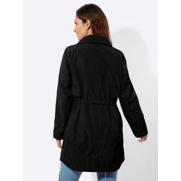 Inspirationen Damen Parka, schwarz-wei&szlig;, Gr. 40, unifarben, 100% Polyester, Jacken