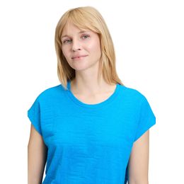 Betty Barclay Damen Kurzarmshirt "Damen mit Tunnelzug", blau, Gr. 40, Obermaterial: 100% Baumwolle, Shirts, Material