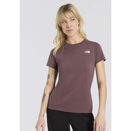 T-Shirt The North Face "W S/S SIMPLE DOME SLIM TEE", Damen, Gr. M, tawny quartz, Jersey, Obermaterial: 60% Baumwolle, 40% Polyester, normal, Rundhals, abgesteppt, Shirts T-Shirt