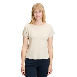 Kurzarmshirt Betty Barclay "Damen mit U-Boot-Ausschnitt", Damen, Gr. 38, beige, Obermaterial: 97% Polyester, 3% Elasthan, loose fit normal, Rundhals, Shirts