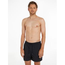 Badeshorts "MEDIUM DRAWSTRING", Herren, Gr. XXL (56), N-Gr, schwarz, Web, Polyamid, Tommy Hilfiger Swimwear, unifarben, Badehosen Badeshorts, mit Tommy Hilfiger Markenlabel