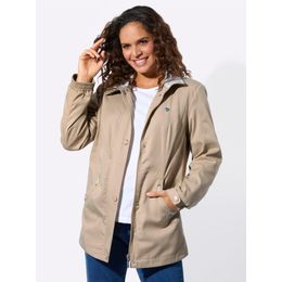 Canvasjacke Casual Looks, Herren, Gr. 44, beige, 85% Polyester, 15% Baumwolle, unifarben, Jacken