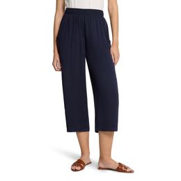 Schlupfhose Betty Barclay "Damen mit Eingrifftaschen", Damen, Gr. 38, Normalgr&ouml;&szlig;en, blau (dunkelblau), Obermaterial: 100% Viskose, relaxed fit 3/4-L&auml;nge, Hosen Schlupfhose, Material