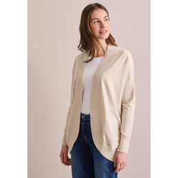 Cardigan Cecil, Damen, Gr. L (42), beige (pearl beige melange), Stoff, 50% Viskose, 28% Polyester, 22% Nylon, unifarben, normal lang, ohne Ausschnitt, B&uuml;ndchen, Strickjacken, Feinstrick