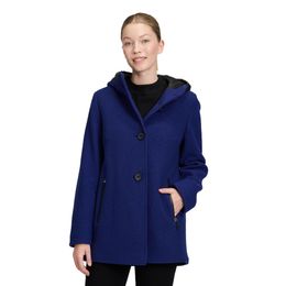 Wolljacke Gil Bret "Damen mit Kapuze", Damen, Gr. 38, blau (blauprint), Obermaterial: 100% Schurwolle; Besatz: 100% Polyamid; Futter: 100% Polyamid / Futter2: 100% Polyester; Füllung: 100% Polyester, lässig geschnitten, Jacken