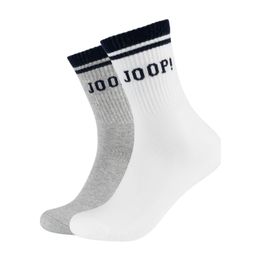 JOOP! Tennissocken JOOP "premium casual", Damen, Gr. 39-42, wei&szlig; (blanc mix), Materialmix, normal, Socken Tennissocken, mit verst&auml;rkter Ferse und Zehen