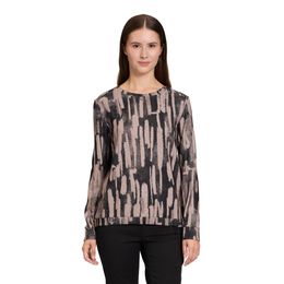 BETTY & CO BETTY & CO Damen Kurzarmshirt "Damen mit Tunnelzug", schwarz, Gr. L, Obermaterial: 97% Polyester, 03% Elasthan, Shirts, Druck