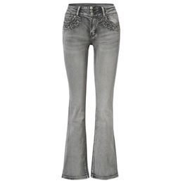 Koroshi Jeans Damen Gr&ouml;&szlig;e 27/28 grey denim