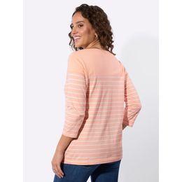 Damen T-Shirt "Ringelshirt", rosa, Gr. 36, gemustert, gestreift, 100% Baumwolle, Shirts