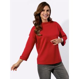 Inspirationen Damen Sweatshirt, rot, Gr. 44, unifarben, 50% Modal, 44% Polyester, 6% Elasthan, Sweatshirts