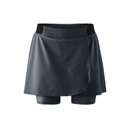 Gonso Damen Radhose "Adventure Skirt W", blau, Gr. 46, 92% Polyester (Recycelt), 8% Elastan, Hosen, Damen Radrock mit Sitzpolster enganliegender