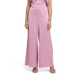 Stoffhose Vera Mont "Damen mit Taschen", Damen, Gr. 40, Normalgrößen, peony blush, Satin, Obermaterial: 100% Polyester, lässig geschnitten lang, Hosen Stoffhose, Material