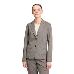 BETTY & CO Kurzblazer BETTY & CO "Damen langarm", Damen, Gr. 36, schwarz (schwarz, nature), Obermaterial: 78% Polyester, 20% Viskose, 2% Elasthan, tailliert normal, Blazer Kurzblazer, Stretch