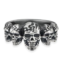 CAI CAÏ Damen Fingerring "925/- Sterling Silber matt oxidiert Totenkopf", 060 (19,1), Silber 925 (Sterlingsilber), weiß, Silber 925 (Sterlingsilber),