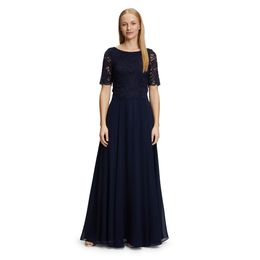 Abendkleid Vera Mont "Damen mit Spitze", Damen, Gr. 48, Normalgr&ouml;&szlig;en, blau (night sky), Obermaterial: 100% Polyester. Futter: 100% Polyester, ausgestellt lang, Rundhals, Kleider Abendkleid, Spitze, Topseller