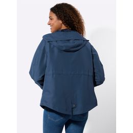 Casual Looks Damen Langjacke, blau, Gr. 48, unifarben, 100% Polyester, Jacken