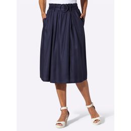 Schlupfrock Classic Basics, Damen, Gr. 44, marine, 100% Viskose, unifarben, wadenlang, R&ouml;cke