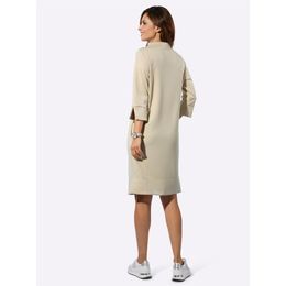 Inspirationen Damen Jerseykleid "Jersey-Kleid", beige, Gr. 38, unifarben, Jersey, 50% Modal, 44% Polyester, 6% Elasthan, Kleider