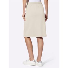 Heine Damen Sweatrock, beige, Gr. 36, unifarben, 55% Viskose, 40% Polyester, 5% Elasthan, R&ouml;cke