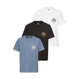 Quiksilver Jungen T-Shirt "MINIDISCO SHORT SLEEVE TEE PACK3 YOUTH", wei&szlig;, Gr. 12, Obermaterial: 100% Baumwolle, Shirts