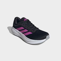 Laufschuh adidas Performance "RESPONSE RUNNER 2", Damen, Gr. 40,5, core schwarz, lucid rot, lila burst, Synthetik, Textil, Schuhe Laufschuh