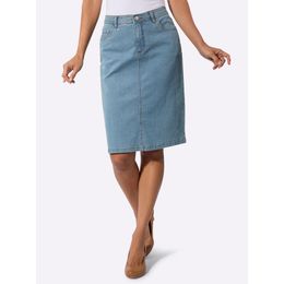 Casual Looks Damen Jeansrock, blau, Gr. 42, unifarben, 99% Baumwolle, 1% Elasthan, R&ouml;cke