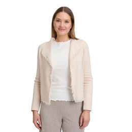 Strickjacke Cartoon "Damen mit Fransen", Damen, Gr. 34, beige, Obermaterial: 52% Viskose, 30% Polyester, 18% Polyamid, lässig geschnitten normal, Strickjacken Strickjacke