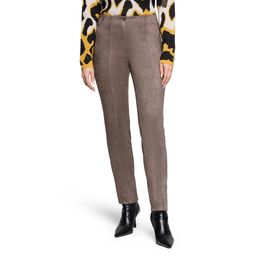Stoffhose Betty Barclay "Damen Slim Fit", Damen, Gr. 44, Normalgr&ouml;&szlig;en, braun, Obermaterial: 95% Polyester, 5% Elasthan, slim fit 7/8-L&auml;nge, Hosen Stoffhose