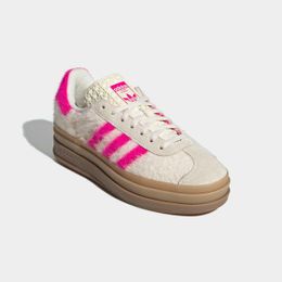 Sneaker "GAZELLE BOLD", adidas originals, Gr. 37cream wei&szlig;, shock pink, gold metallic, Leder, Textil, Schuhe