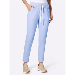 Heine Damen Sweathose, blau, Gr. 44, unifarben, 80% Polyamid, 20% Elasthan, Hosen