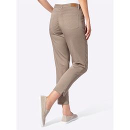 Casual Looks Damen 5-Pocket-Hose, beige, Gr. 23, 98% Baumwolle, 2% Elasthan, Hosen