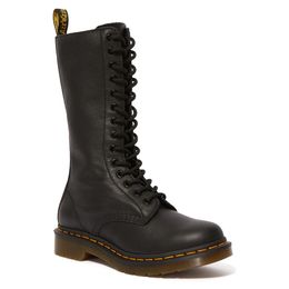 Schn&uuml;rstiefel Dr. Martens "1B99 Black Virginia", Damen, Gr. 36, Varioschaft, schwarz, Leder, Schuhe Schn&uuml;rstiefel, Langschaftstiefel, Boot mit Rei&szlig;verschluss, Topseller