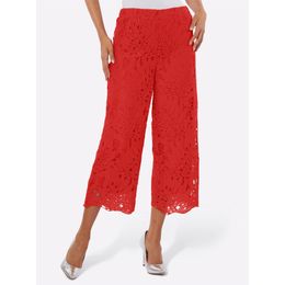 CR&Eacute;ATION L CREATION L Damen Schlupfhose, rot, Gr. 44, unifarben, 100% Polyester, Hosen