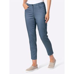 Casual Looks Damen 5-Pocket-Hose, blau, Gr. 52, 98% Baumwolle, 2% Elasthan, Hosen