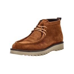 Marc O'Polo Schnürstiefelette MARC O'POLO "Marc O'Polo Stiefelette Veloursleder", Damen, Gr. 43, cognac, Veloursleder, Schuhe Schnürstiefelette