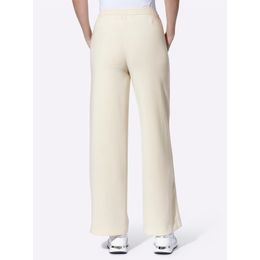 Heine Damen Jerseyhose, beige, Gr. 34, gemustert, mehrfarbig, unifarben, 50% Modal, 44% Polyester, 6% Elasthan, Hosen