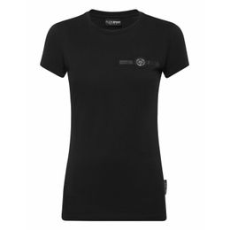 Plein Sport Damen T-Shirt "Basic"02, schwarz, Gr. XS, Obermaterial: 100% Baumwolle, Shirts
