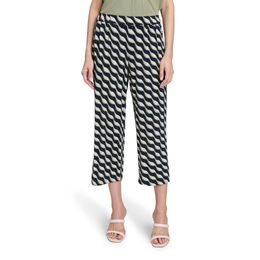Schlupfhose Betty Barclay "Damen mit Bundfalten", Damen, Gr. 48, Normalgr&ouml;&szlig;en, bunt (dunkelblau, gr&uuml;n), Obermaterial: 95% Polyester, 5% Elasthan, relaxed fit 3/4-L&auml;nge, Hosen Schlupfhose