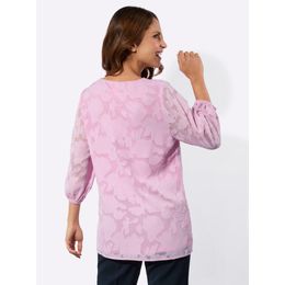 Lady Damen Schlupfbluse, rosa, Gr. 40, unifarben, 100% Polyester, Blusen