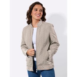 Casual Looks Damen Steppjacke, beige, Gr. 36, unifarben, 100% Polyester, Wattierung:100% Polyester, Jacken