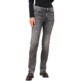 Zero Damen Slim-fit-Jeans "Damen Style ORLANDO Straight Leg 32 Inch", blau, Gr. 36, unifarben, Denim/Jeans, Obermaterial: 63% Polyacryl, 37%