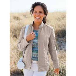 Casual Looks Damen Steppjacke, beige, Gr. 50, unifarben, 100% Polyester, Wattierung:100% Polyester, Jacken
