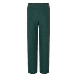 GOLDNER Damen Schlupfhose "Kurzgr&ouml;&szlig;e Elegante Palazzohose VERA in Boucl&eacute;", gr&uuml;n, Gr. 21, Obermaterial: 65% Baumwolle CO. 35% Polyester PES., Hosen
