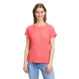 Kurzarmshirt Betty Barclay "Damen mit U-Boot-Ausschnitt", Damen, Gr. 42, rot (hot coral), Obermaterial: 97% Polyester, 3% Elasthan, loose fit normal, U-Boot-Ausschnitt, Shirts, Material