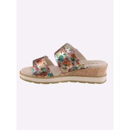 Pantolette Caprice, Damen, Gr. 37, bunt, Glattleder, Schuhe Pantolette