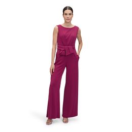 Overall Vera Mont "Damen mit weitem Bein", Damen, Gr. 34, Normalgr&ouml;&szlig;en, rosa (sweet berry), Cr&ecirc;pe, Obermaterial: 95% Polyester, 5% Elasthan; Futter: 100% Polyester, ausgestellt, U-Boot-Ausschnitt, Overalls Overall, Bunddetail