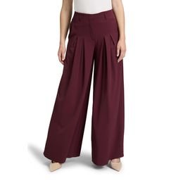 Anzughose Vera Mont "Damen mit Bundfalten", Damen, Gr. 40, Normalgr&ouml;&szlig;en, deep dahlia, Obermaterial: 96% Polyester, 4% Elasthan; Futter: 100% Polyester, ausgestellt lang, Hosen Anzughose