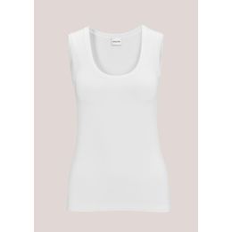 Madeleine Mode MADELEINE Damen Tr&auml;gertop "Tanktop Tanktop mit breiten Tr&auml;gern", wei&szlig;, Gr. 36, Obermaterial: 95% Viskose CV. 5% Elasthan EL., Tops