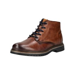 Schn&uuml;rstiefelette Bugatti "Bugatti Stiefelette Leder", Damen, Gr. 44, cognac, Leder, Schuhe Schn&uuml;rstiefelette