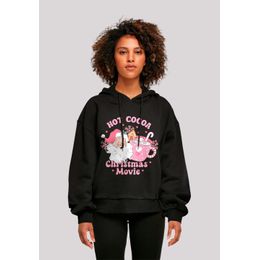 Kapuzenpullover F4NT4STIC "Hot Cocoa and Weihnachten Movies Cozy", Damen, Gr. 4XL, schwarz, Obermaterial: 100% Baumwolle, oversize, Pullover Sweatshirt Hoodie, Premium Qualit&auml;t, Christmas Collection
